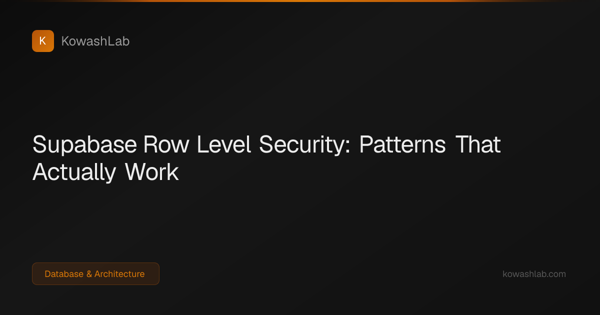 Supabase Row Level Security: Production Patterns & Common Pitfalls ...